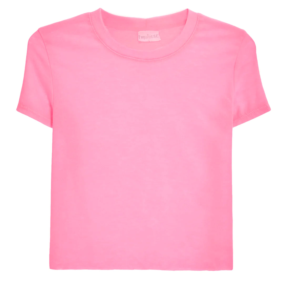 Firehouse - Neon Pink Crop Tee – Stoopher & Boots