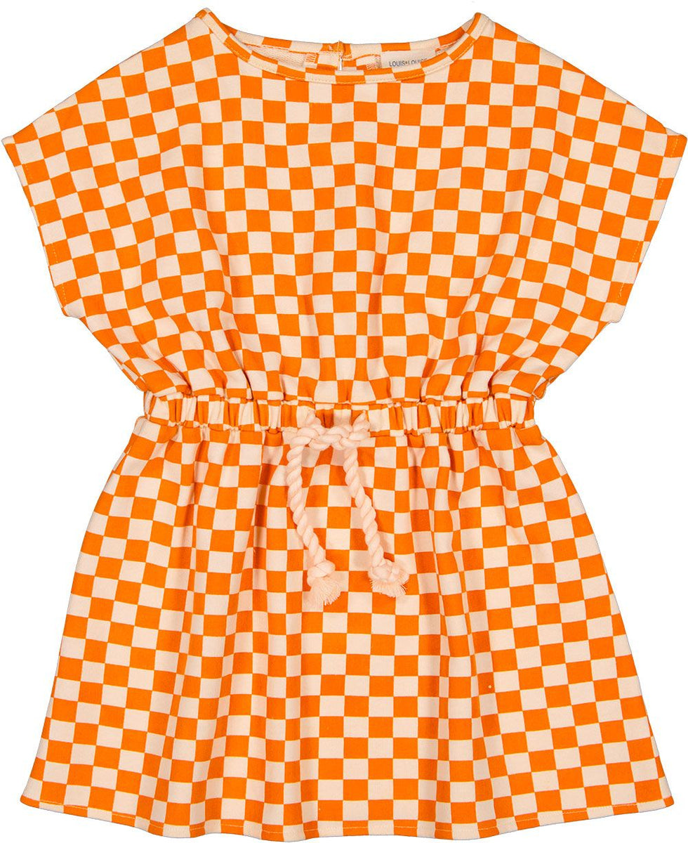 Louis Louise - Abbie Dress - Orange/Light Pink Check – Stoopher & Boots
