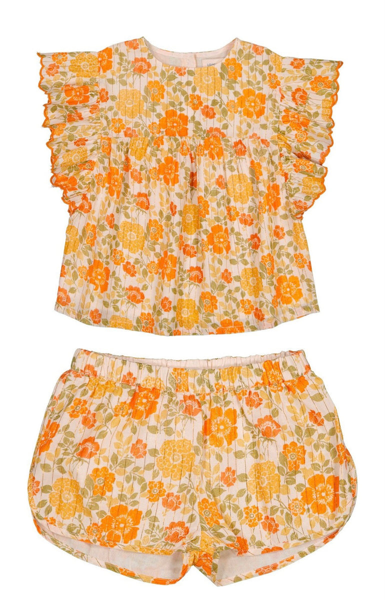 Louis Louise - SHORT - GEORGINETTE STRIPE LUREX VINTAGE FLOWER ...